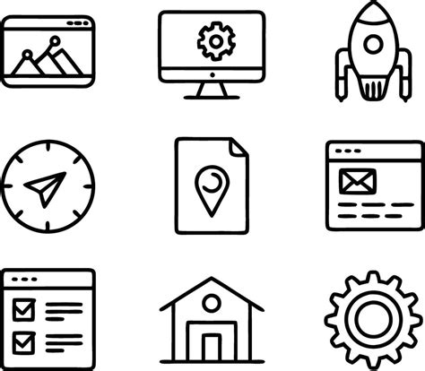 Set Of Ui And Ux Icon Illustration Screen Technology Ux Illustration Web Template User