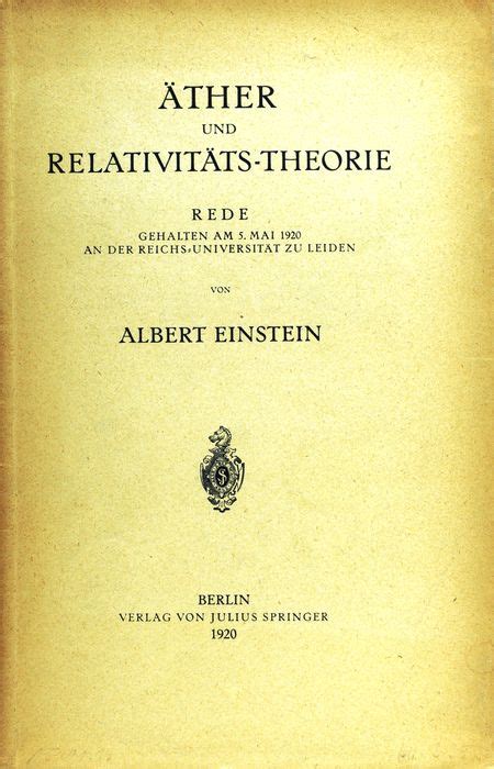 Naturkunde Albert Einstein Äther Und Catawiki