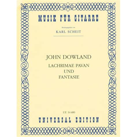 Universal Edition Dowland Lachrimae Pavan Switzerland
