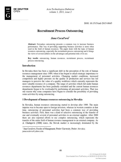 Recruitment Process Outsourcing Pdf Recruitment Outsourcing
