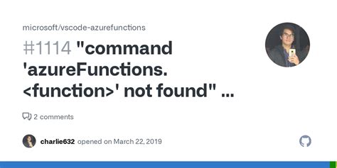 Command Azurefunctions Not Found Is Appearing On Every Action Of The Extension · Issue