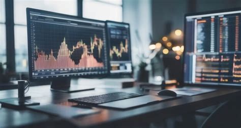 Premium Photo Modern Workspace With Multiple Monitors Displaying