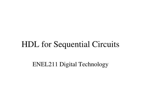 ppt hdl for sequential circuits powerpoint presentation free
