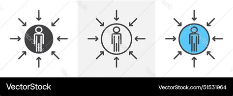 Centric Consumer Icon Set Client Focus Approach Vector Image