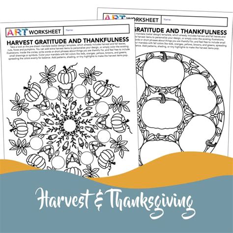 Art Therapy Gratitude Thankfulness Thanksgiving Harvest Mandala