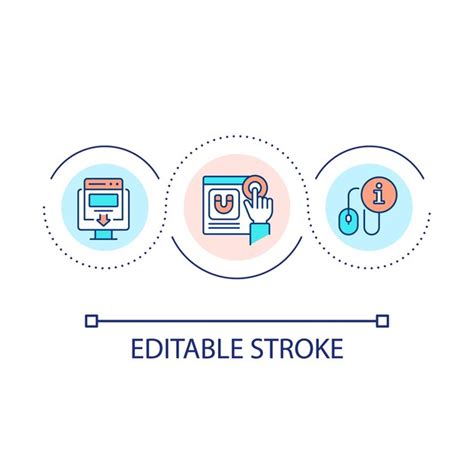 premium vector personalized content loop concept icon