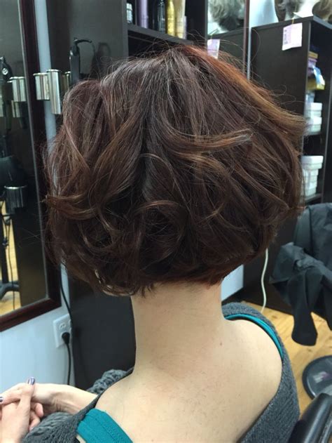 Wavy Sassy Stacked Bob In 2024 Straight Hairstyles Wavy Haircuts