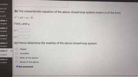 Solved Question 5 Consider The State Feedback Control