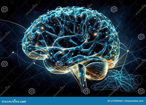 Neural Network And Scientific Technology Concept With Digital Human Brain Human Brain Showing