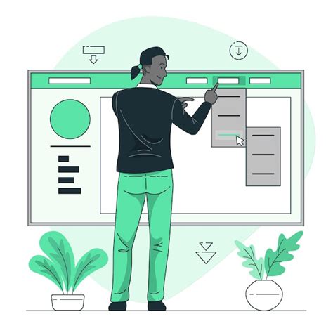 Free Vector Dropdown Menu Concept Illustration