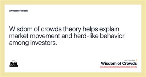Wisdom Of Crowds Awesomefintech Blog