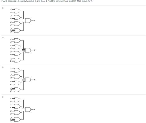 Solved Fia B C Equals 1 If Exactly Two Of A B And Care