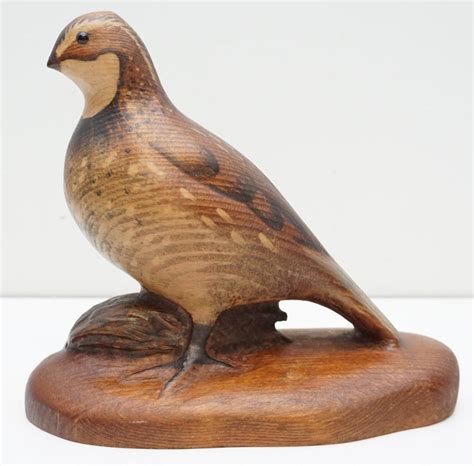 Sold At Auction R D Lewis Carved Wood Quail