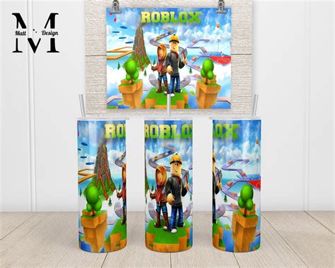 Roblox Png Roblox Wrap Gaming Tumbler Wrap Sublimation Design Png Etsy