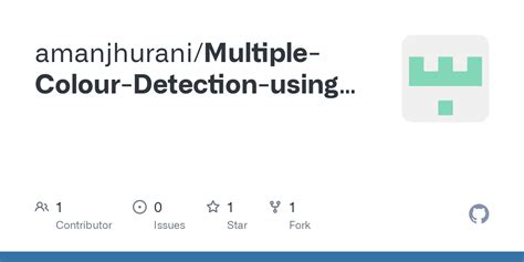 GitHub Amanjhurani Multiple Colour Detection Using OpenCV
