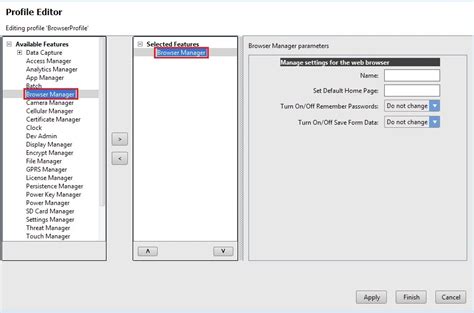 configure device browser using browser manager zebra technologies