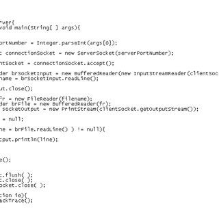 Case Study Original Java Source Code For The File Reader Server Program Download Scientific