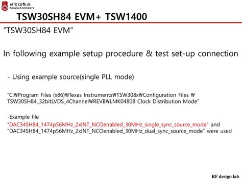 PPT TSW30SH84 EVM TSW1400 PowerPoint Presentation Free Download ID 4592445