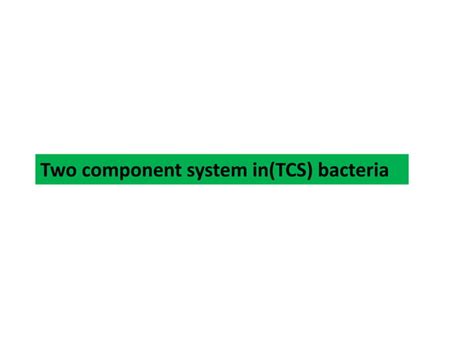 Bacterial Two Component Pptx Chemistry Science