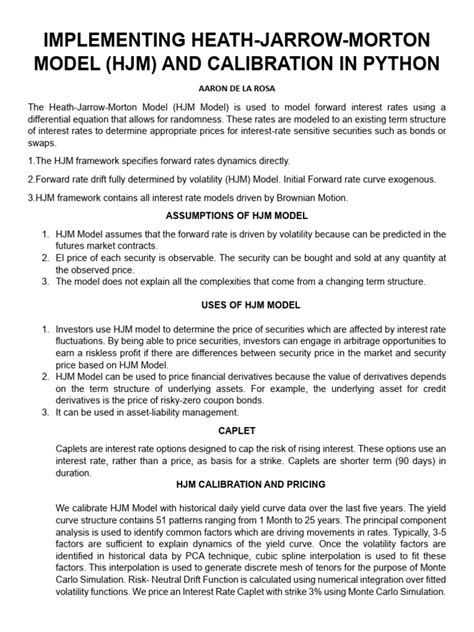 Implementing Hjm Model In Python Pdf