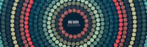 넓은 빅 데이터 시각화 정보 필터 및 분석용 기계 학습 알고리즘입니다 원 배열 및 이진 코드가 있는 추상 배경입니다 데이터