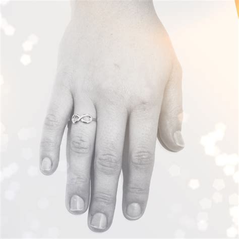 14k Gold Infinity Ring White Yellow Or Rose Gold Etsy