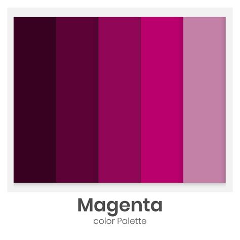 Magenta Color Palette Collection For Illustration Design Premium Vector