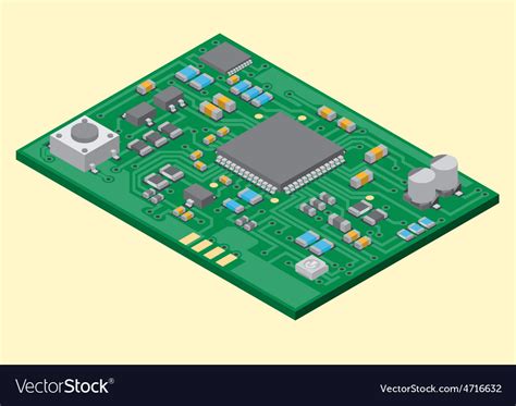 Surface Mount Technology Pcba Royalty Free Vector Image