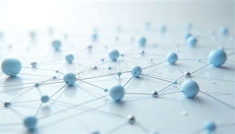 Background Of Interconnected Nodes Lines In Blue White Molecular Grid Network Futuristic