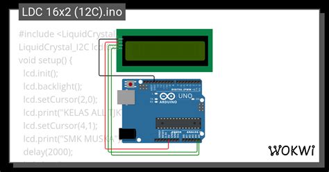 Ldc 16x2 12cino Wokwi Esp32 Stm32 Arduino Simulator