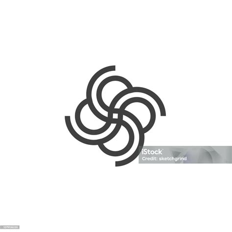 소용돌이 서클 로고 추상원 모양 나선형 모션 돌리 트위스트 커브 회전 스핀 강렬하고 밝은 색상에 대한 스톡 벡터 아트 및 기타