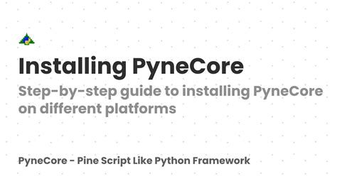 Installing PyneCore | PyneCore Documentation