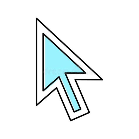 Cursor Arrow Color Icon Vector Illustration Stock Vector Illustration