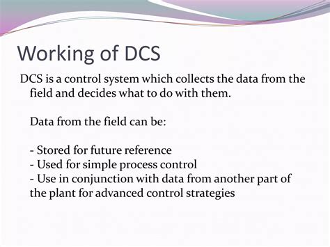 Working Of Dcs Systems Pptx Computing Technology And Computing