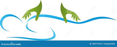 Person Human And Two Hands Massage And Orthopedics Logo Vector