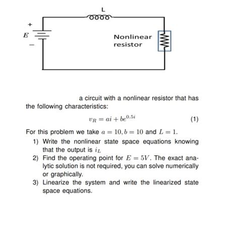 Solved Nonlinear Resistor A Circuit With A Nonlinear Chegg