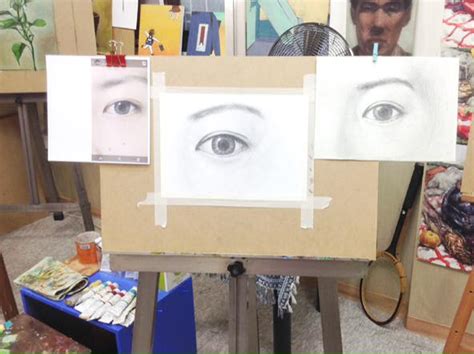 물고기미술 광진구취미미술 눈 그리기 수업일기 연필소묘 기본 석고 소묘를 마치고 친구분 눈