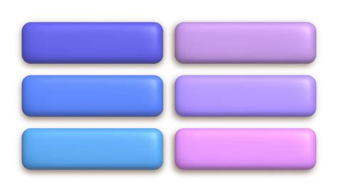 Set Of Cute Colored 3d Matte Buttons For Web Design 3d Realistic
