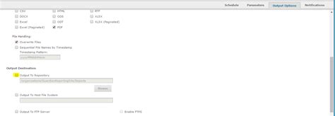 Repository Checkbox In Output Options Tab Dynamically Helical It