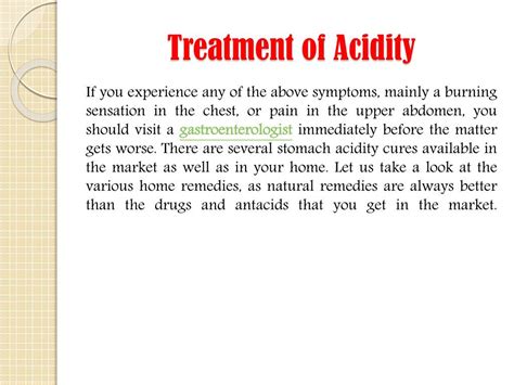 Ppt Acidity Definition Causes Symptoms And Treatment Of Acidity