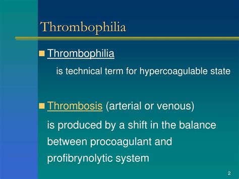 Ppt Thrombophilia Powerpoint Presentation Free Download Id3885228