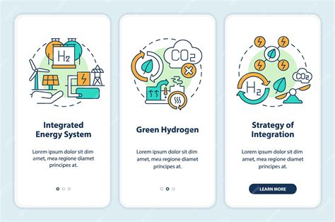 Premium Vector Renewable Hydrogen Onboarding Mobile App Screen