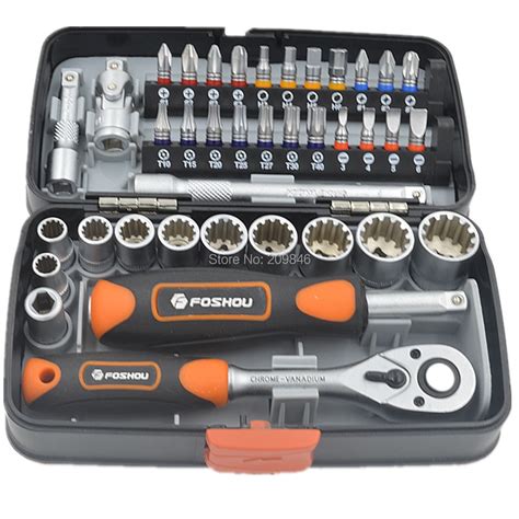P073 Foshou Fs 38 38pcs Industrial Mini Socket Ratchet Wrench Set 1 4