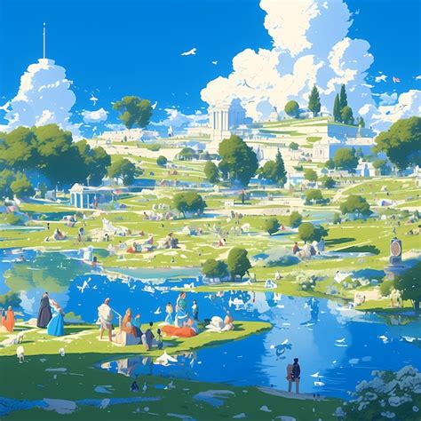 Premium Photo Elysian Fields Paradise Under The Sun