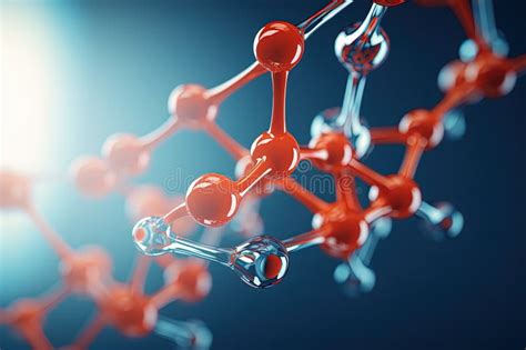 3d Render Abstract Molecular Structure Stock Illustration