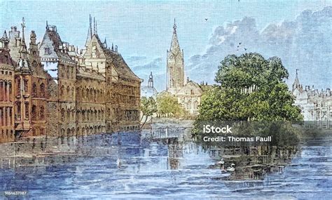 Vetores De O Complexo De Edifícios Binnenhof No Centro Da Cidade De