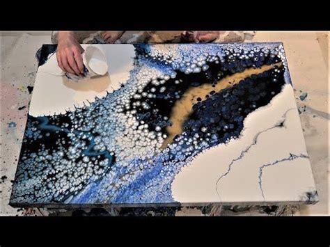 1 Puddle Split 36x24 Incredible Fluid Art Fluid Art Acrylic