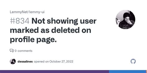 Not Showing User Marked As Deleted On Profile Page Issue 834