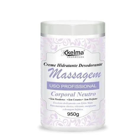 Creme Hidratante Para Massagem Corporal Neutro 950g Kelma Shopee Brasil