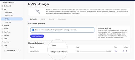How To Access My Mysql Database Siteground Kb